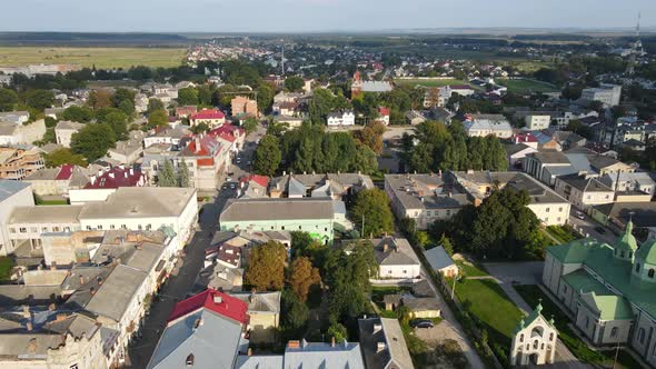 Aerial Shot City Brody, Ukraine, Stock Footage | VideoHive