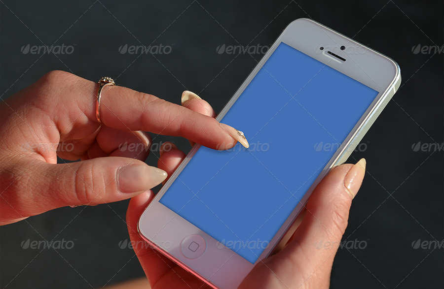 White Phone 5 Mockups, Graphics | GraphicRiver