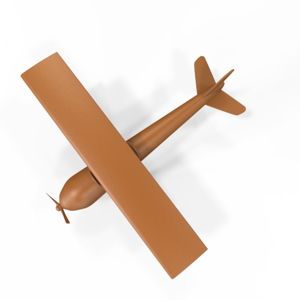 Carved Wooden Airplane Model and Base Mesh by zahmetr | 3DOcean