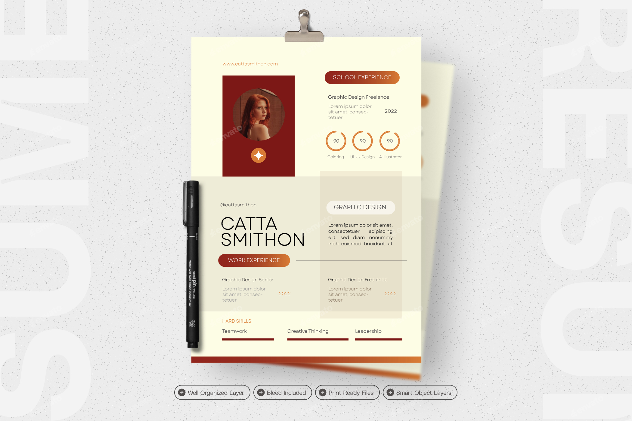 Fresh Gradient - Resume, Print Templates | GraphicRiver