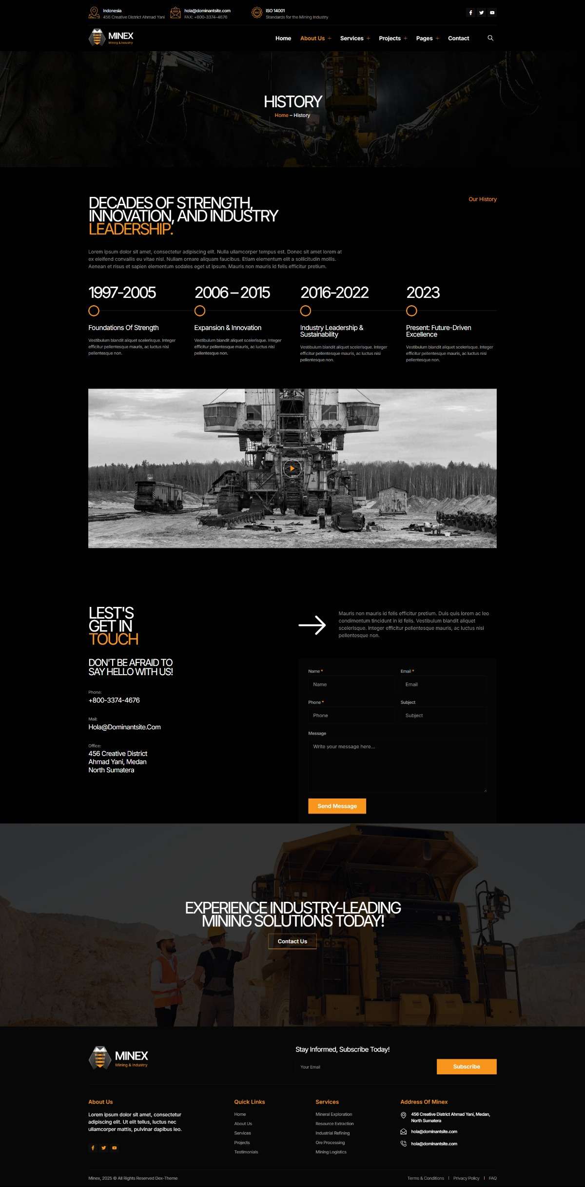 Minex - Mining & Industry Elementor Template Kit by Dex-Theme | ThemeForest