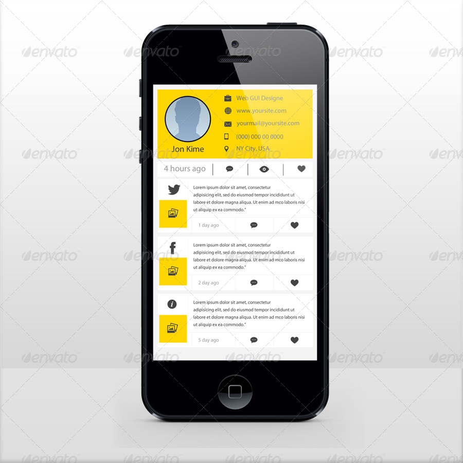 Flat UI Mobile, Web Elements | GraphicRiver
