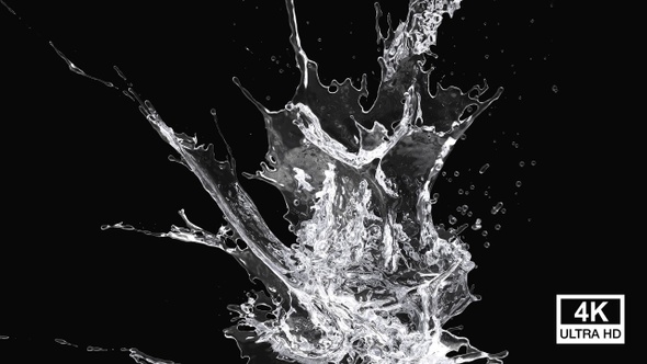 Purified Water Splash 4K, Motion Graphics | VideoHive