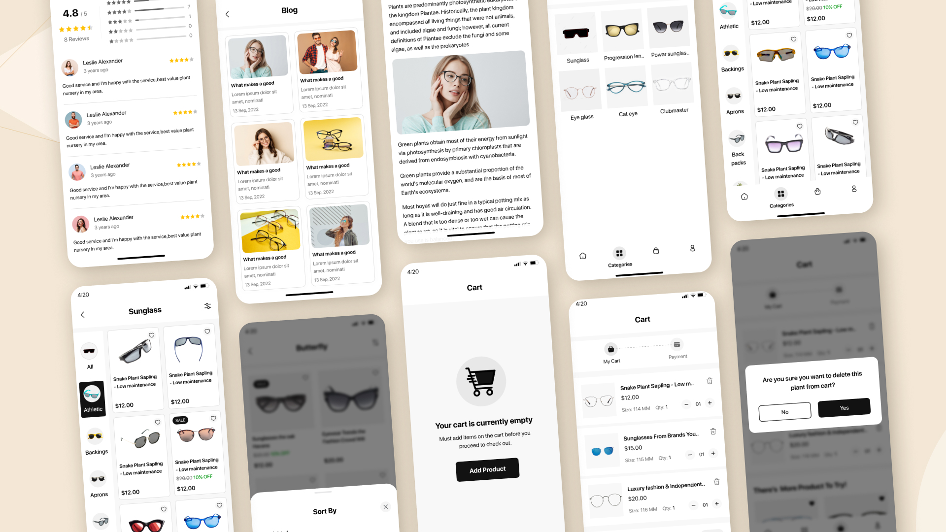 Eyewear Store App - E-commerce Store app in Flutter 3.x (Android, iOS) with WooCommerce Full App ...