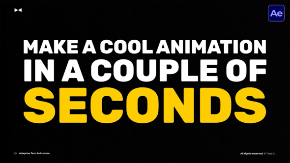 Adaptive Text Animation \ AE, After Effects Project Files | VideoHive
