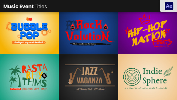 Music Event Titles, After Effects Project Files | VideoHive