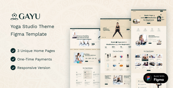 Gayu - Yoga Studio & Meditation Figma Template by venusweb | ThemeForest