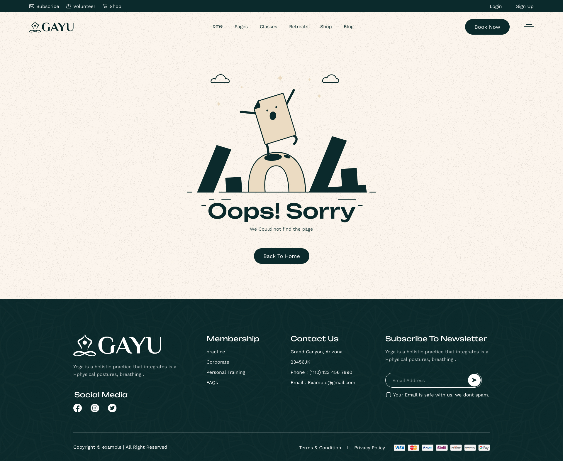 Gayu - Yoga Studio & Meditation Figma Template by venusweb | ThemeForest