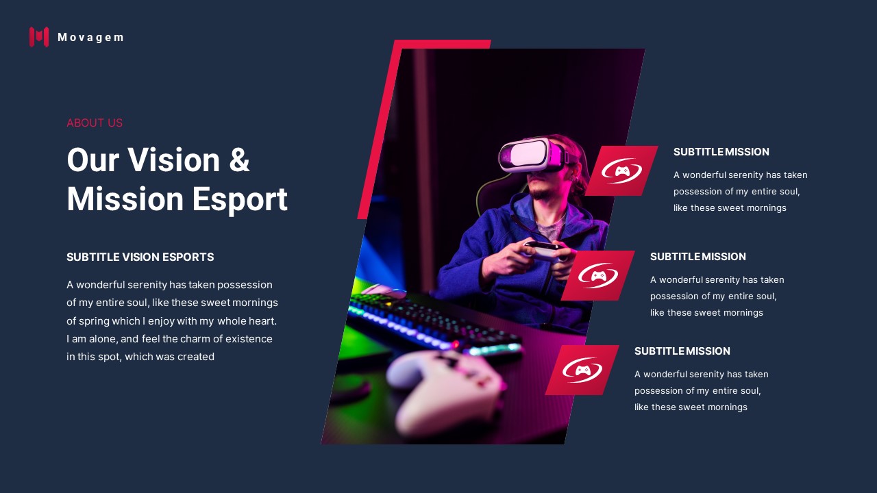 Movagem - Esports Gaming PowerPoint Template, Presentation Templates