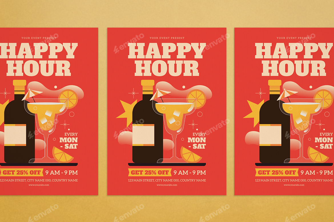 Happy Hour, Print Templates | GraphicRiver