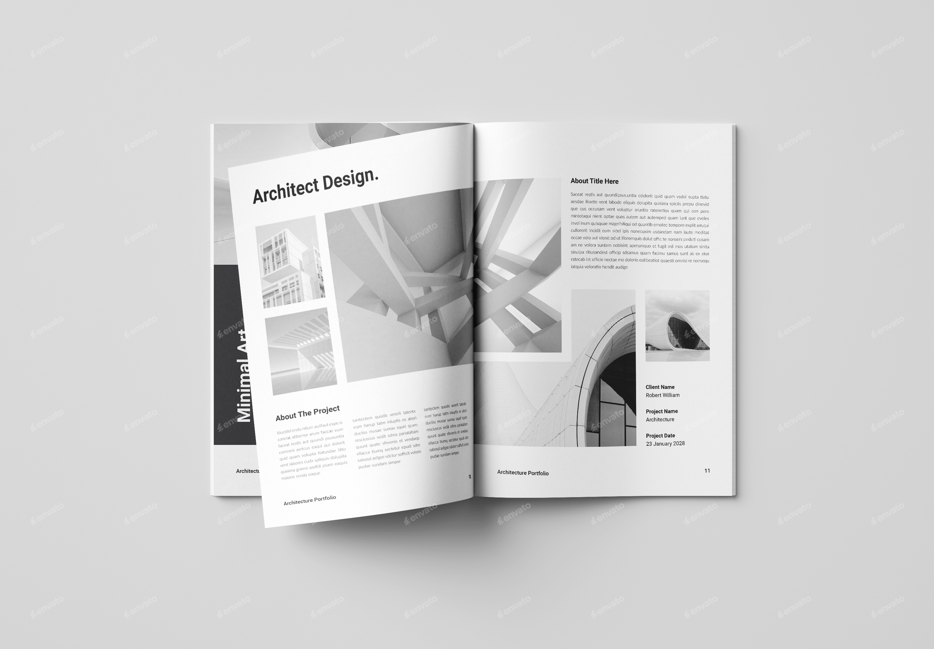 Architecture Portfolio Template, Print Templates | GraphicRiver