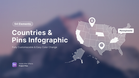 Maps and Pins Infographic, After Effects Project Files | VideoHive
