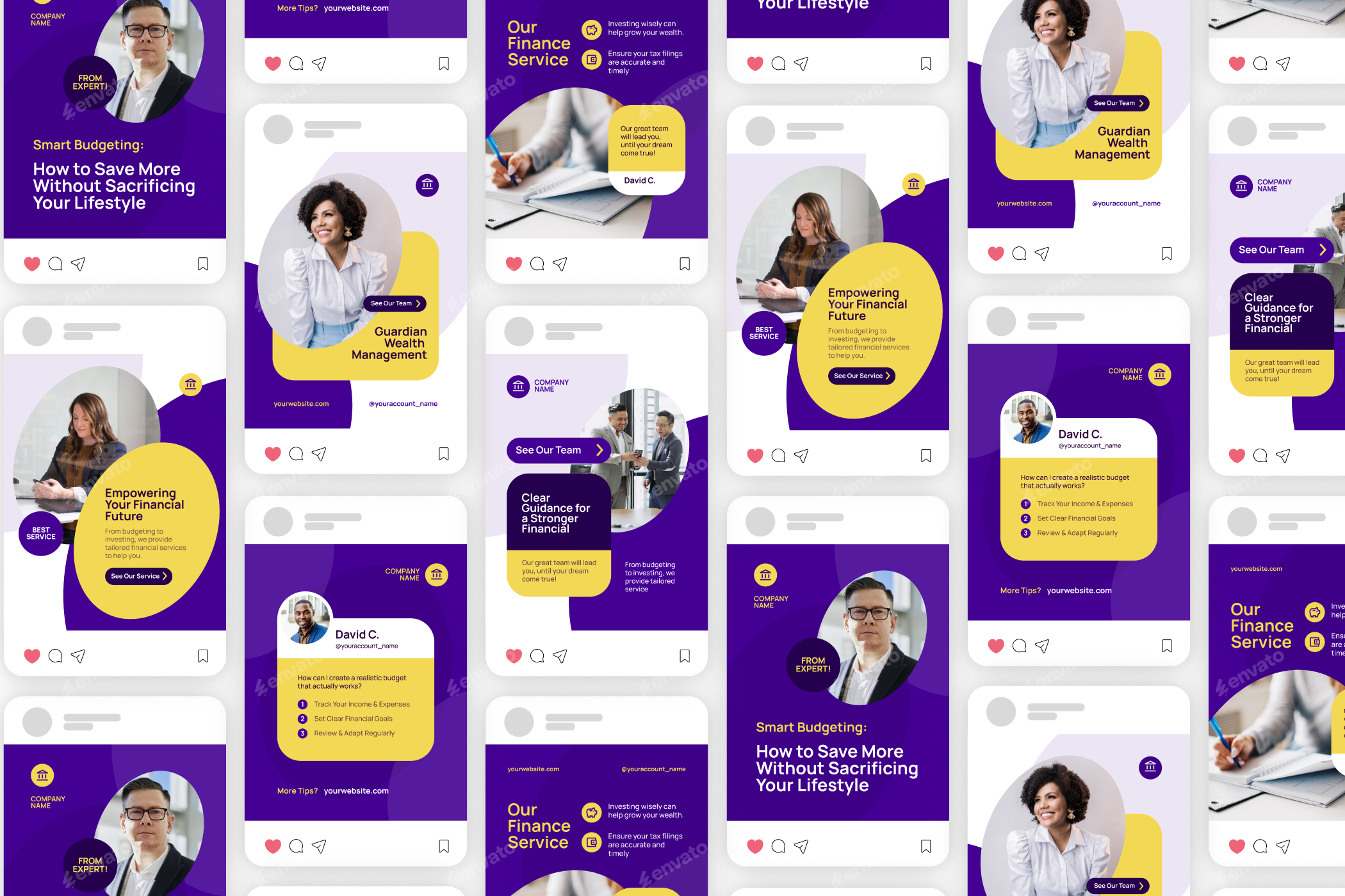 Finance Service - Instagram Post, Web Elements | GraphicRiver