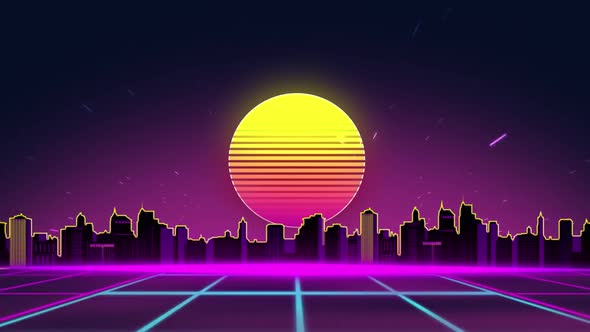 Retro 80's Background, Motion Graphics | VideoHive