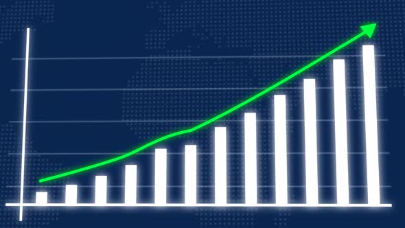 Financial Growth Chart & Business Success Concept, Motion Graphics