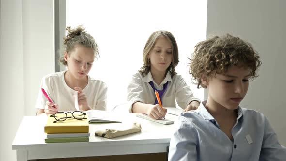 Careless Student Interferes with Classmates. Back To School., Stock Footage