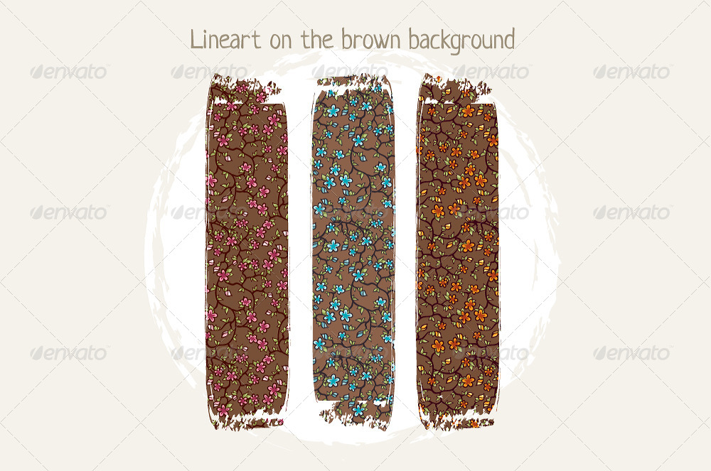 Japanese Cherry Tree Patterns Pack , Vectors | GraphicRiver