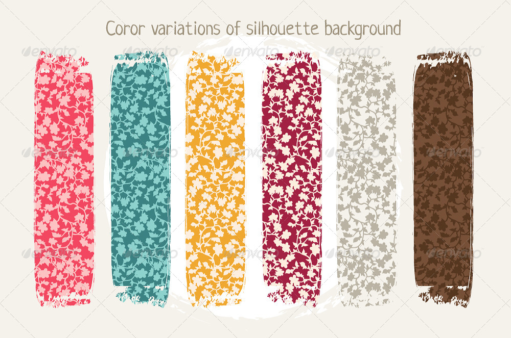 Japanese Cherry Tree Patterns Pack , Vectors | GraphicRiver