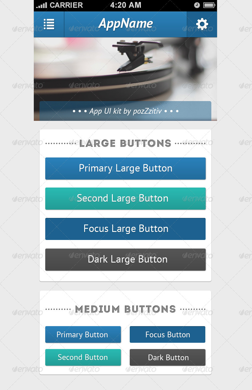 iOS User Interface Kit, Web Elements | GraphicRiver