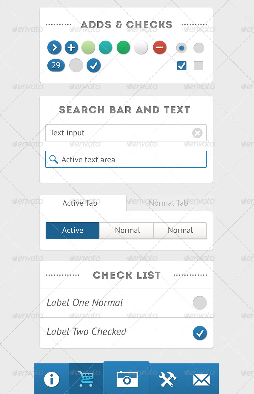 iOS User Interface Kit, Web Elements | GraphicRiver