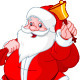 Happy Santa with bell, Vectors | GraphicRiver