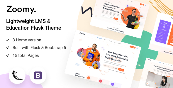 Zoomy - Lightweight LMS & Education Flask Theme by CreativeGigs | ThemeForest