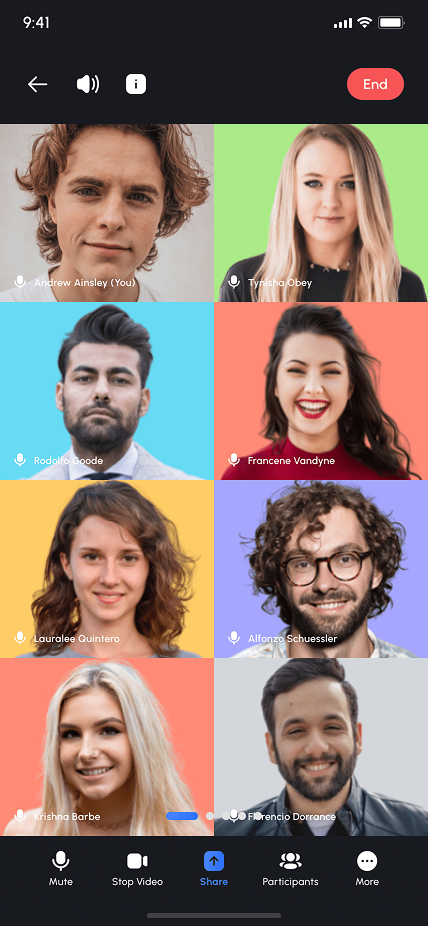 Zomo - Video Conferencing & Online Meeting React Native CLI App UI Kit by lalaWeb