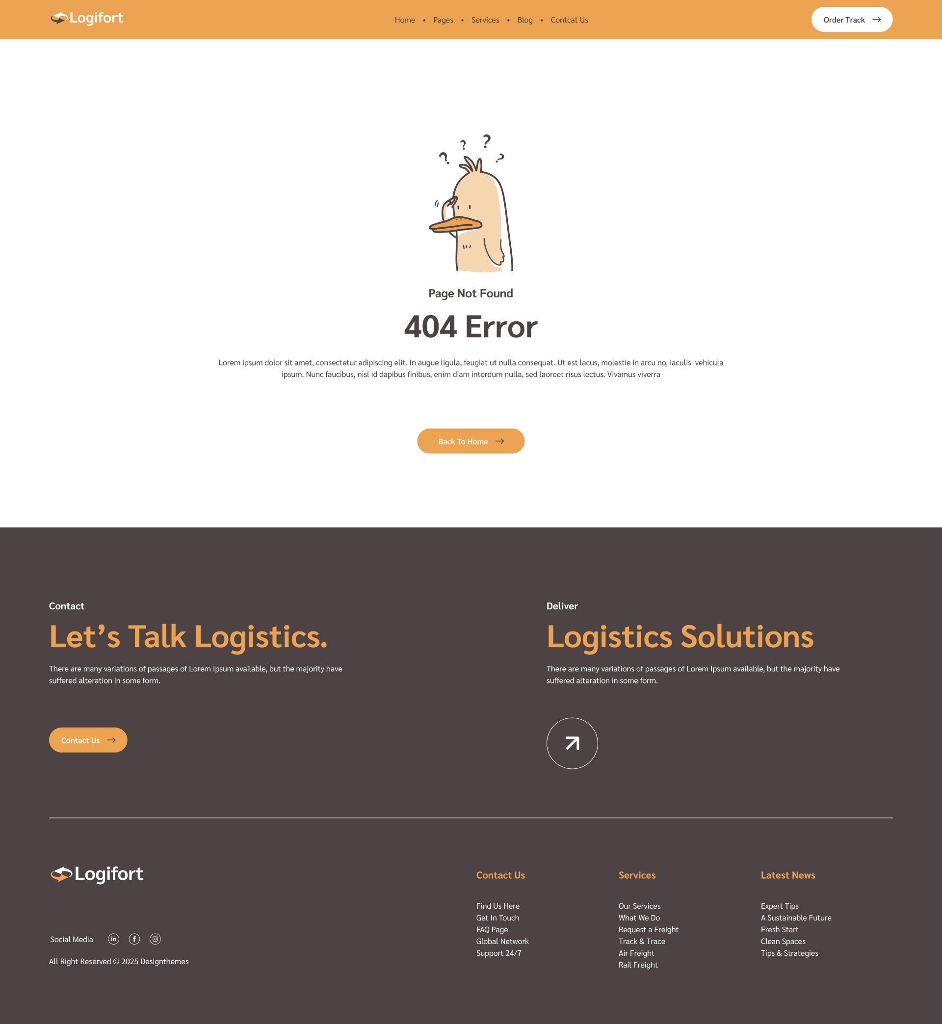LogiFort - Logistics and Transportation Service Figma Template by ...