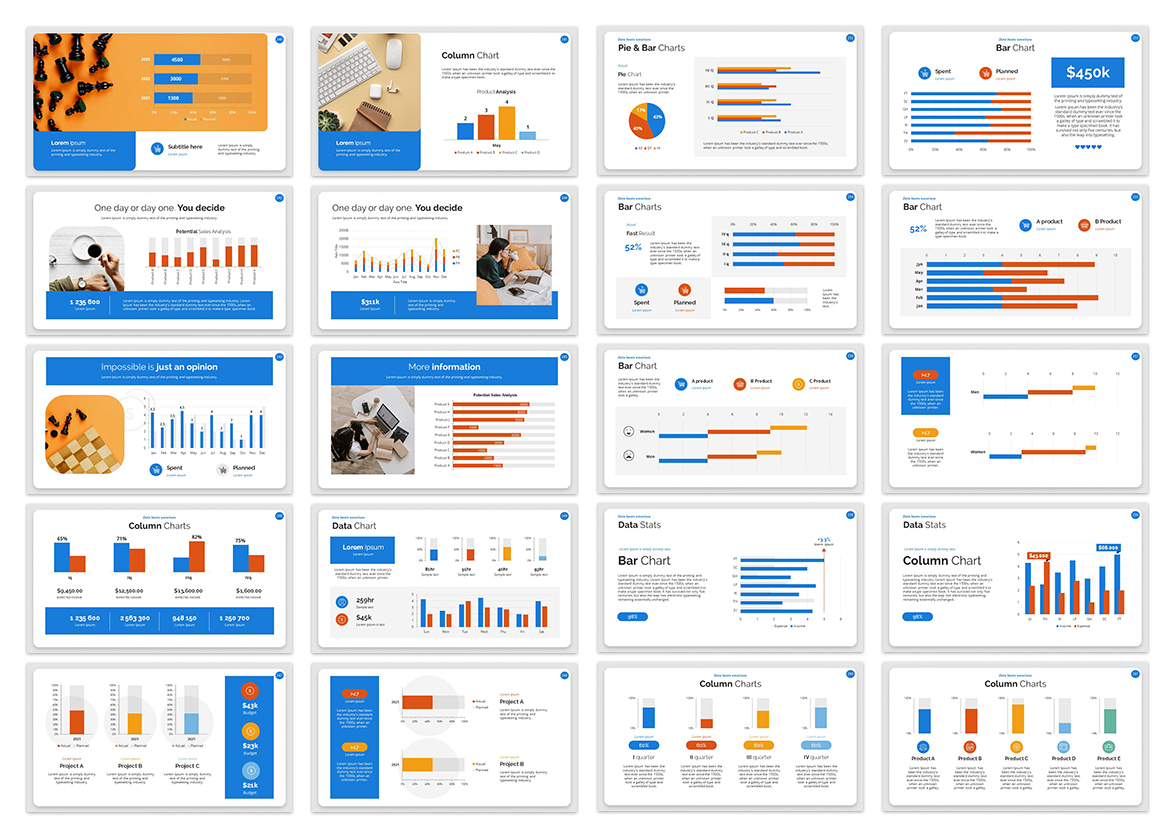Statistics BUNDLE Dashboards PowerPoint Presentation Template ...