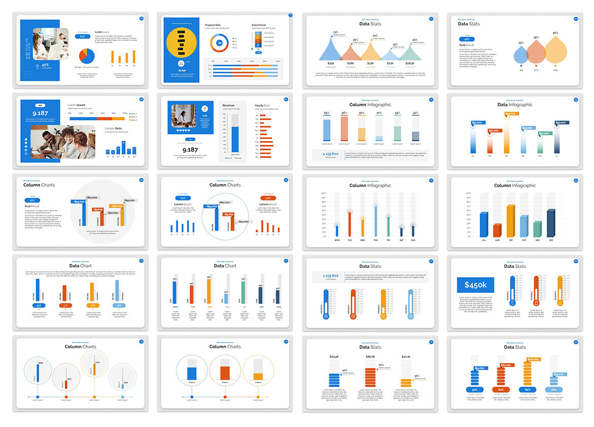 Statistics BUNDLE Dashboards PowerPoint Presentation Template ...