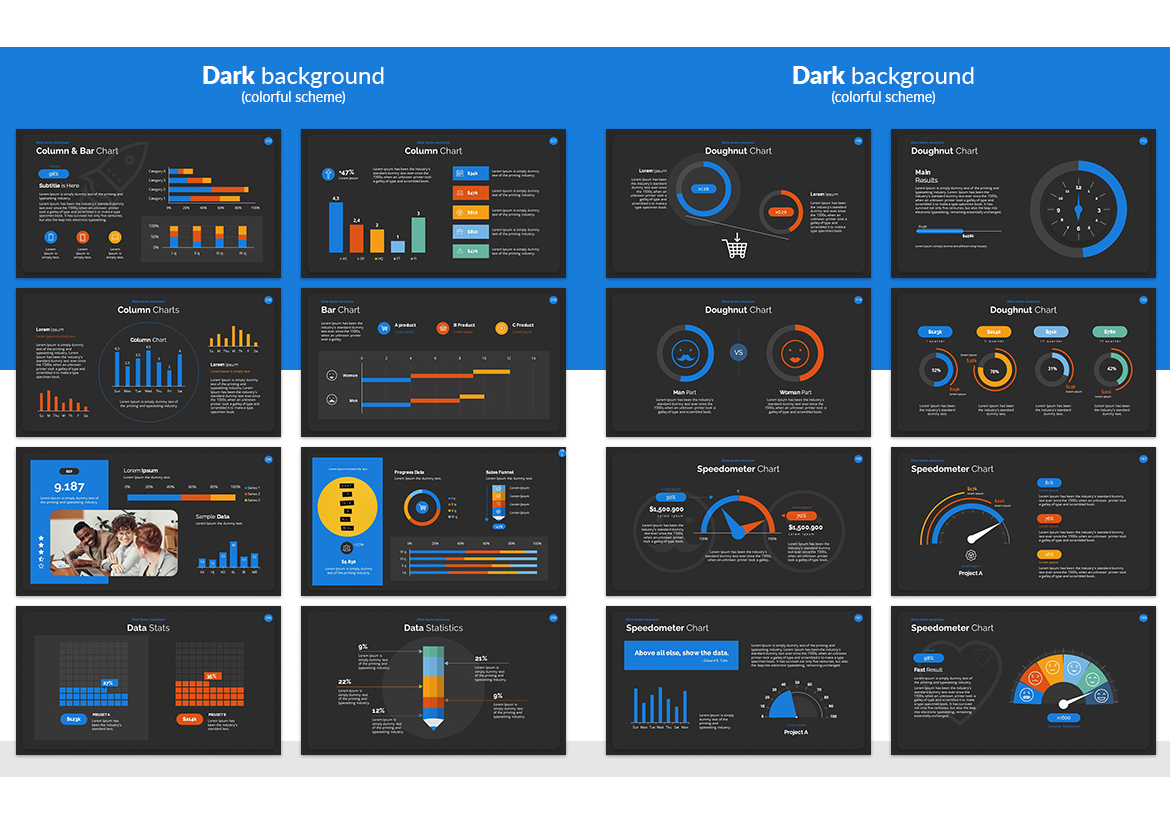 Statistics BUNDLE Dashboards PowerPoint Presentation Template ...