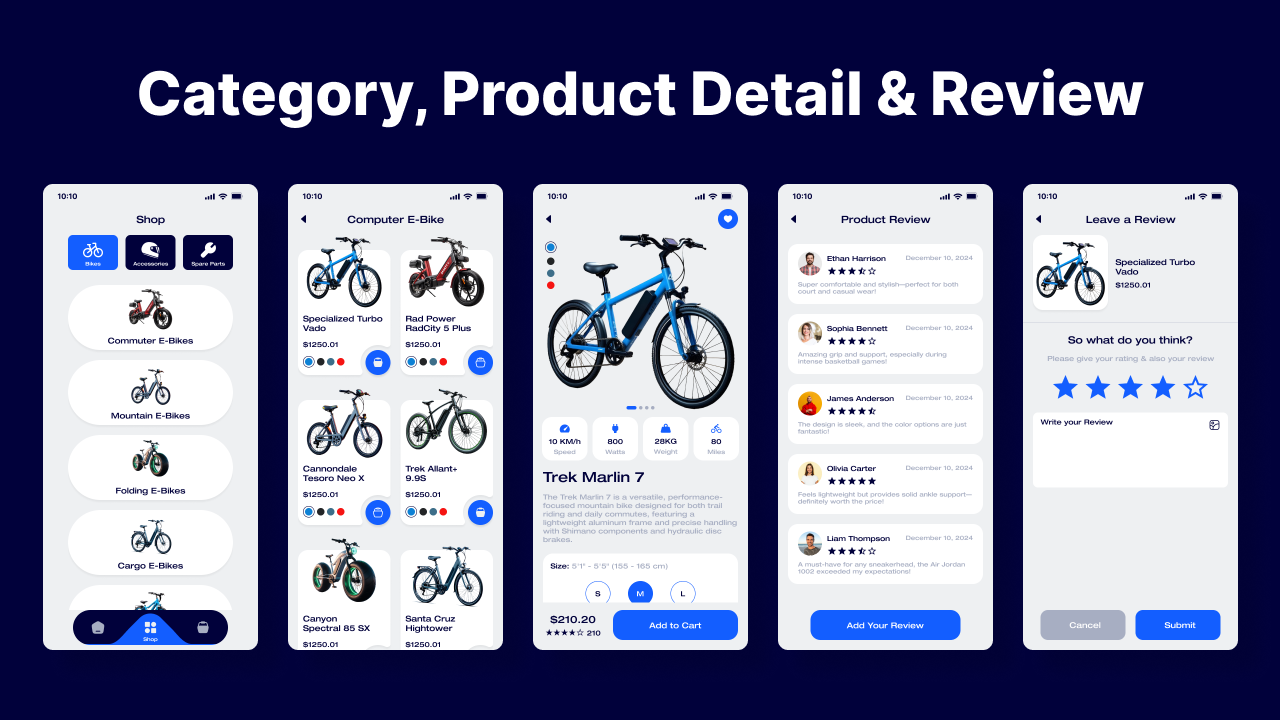 eBikehub - D2C eBike eCommerce Store Flutter Mobile App Template | Android & iOS UI Kit by ...
