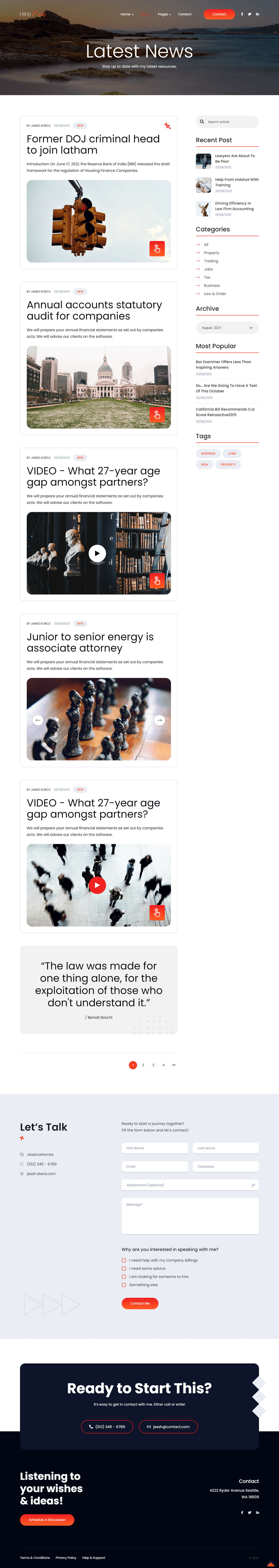 HireMe - Accountant Portfolio PHP Template by designTone | ThemeForest