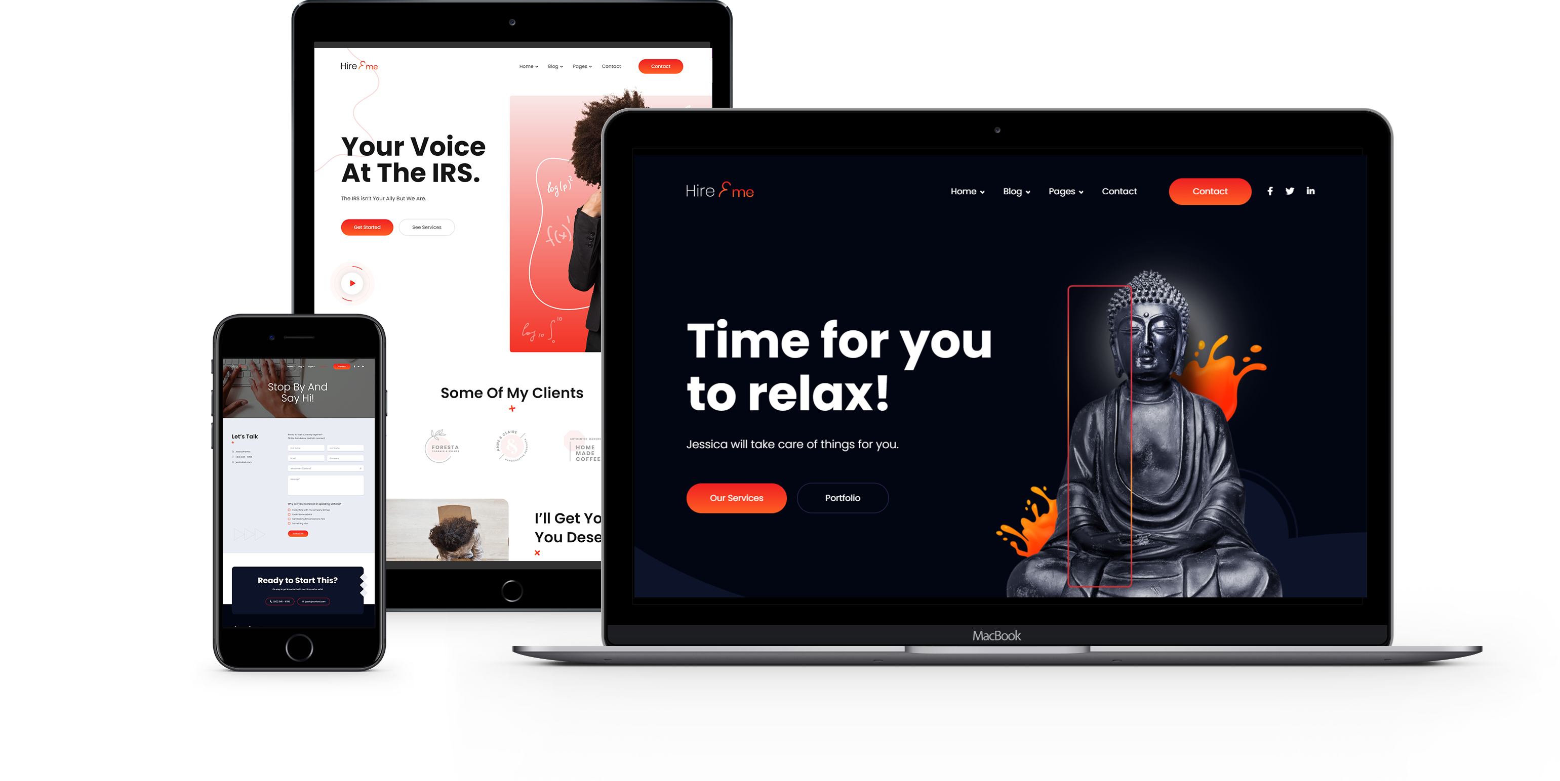 HireMe - Accountant Portfolio PHP Template by designTone | ThemeForest