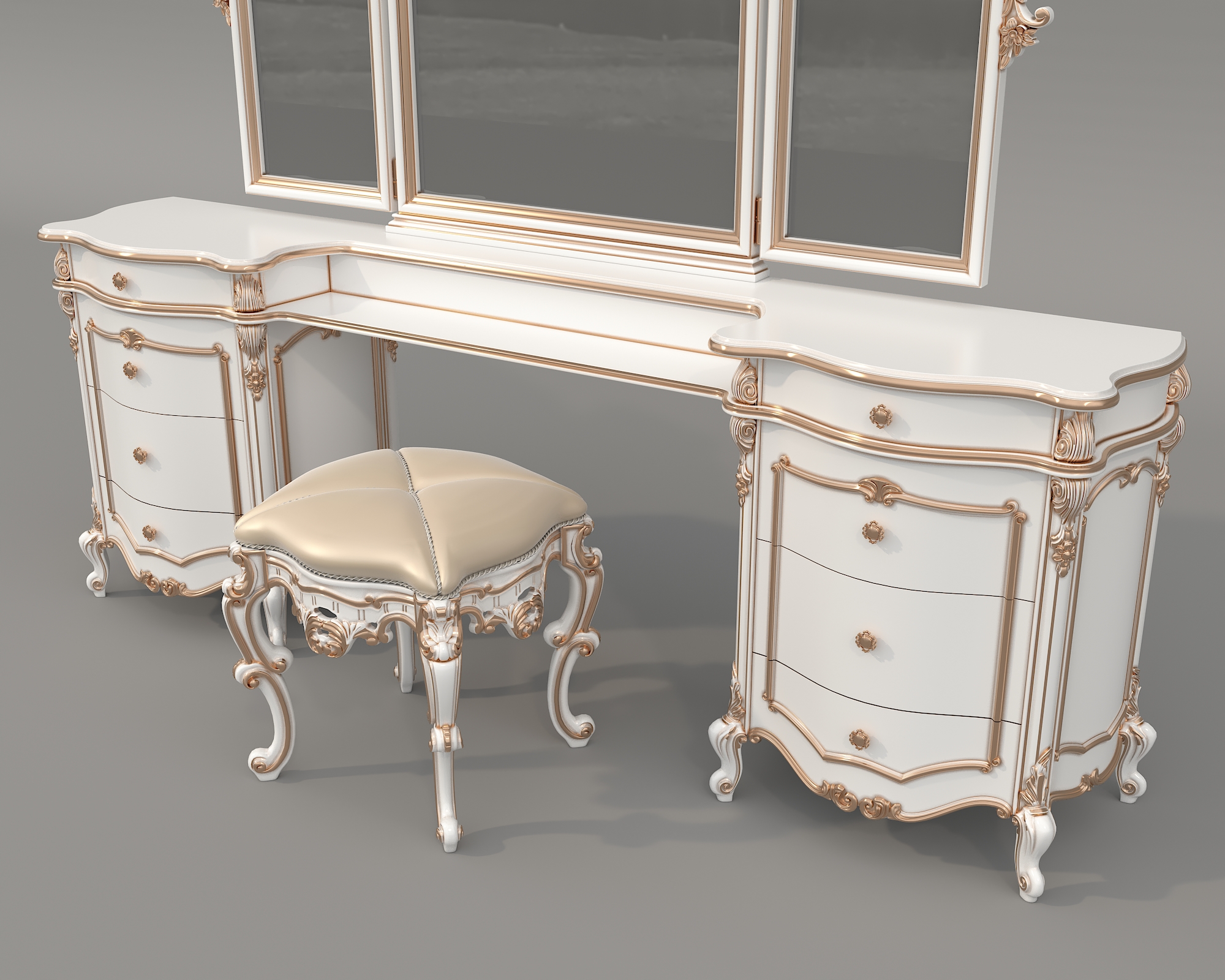Classic European style Dressing Table 30 by nhattuankts | 3DOcean