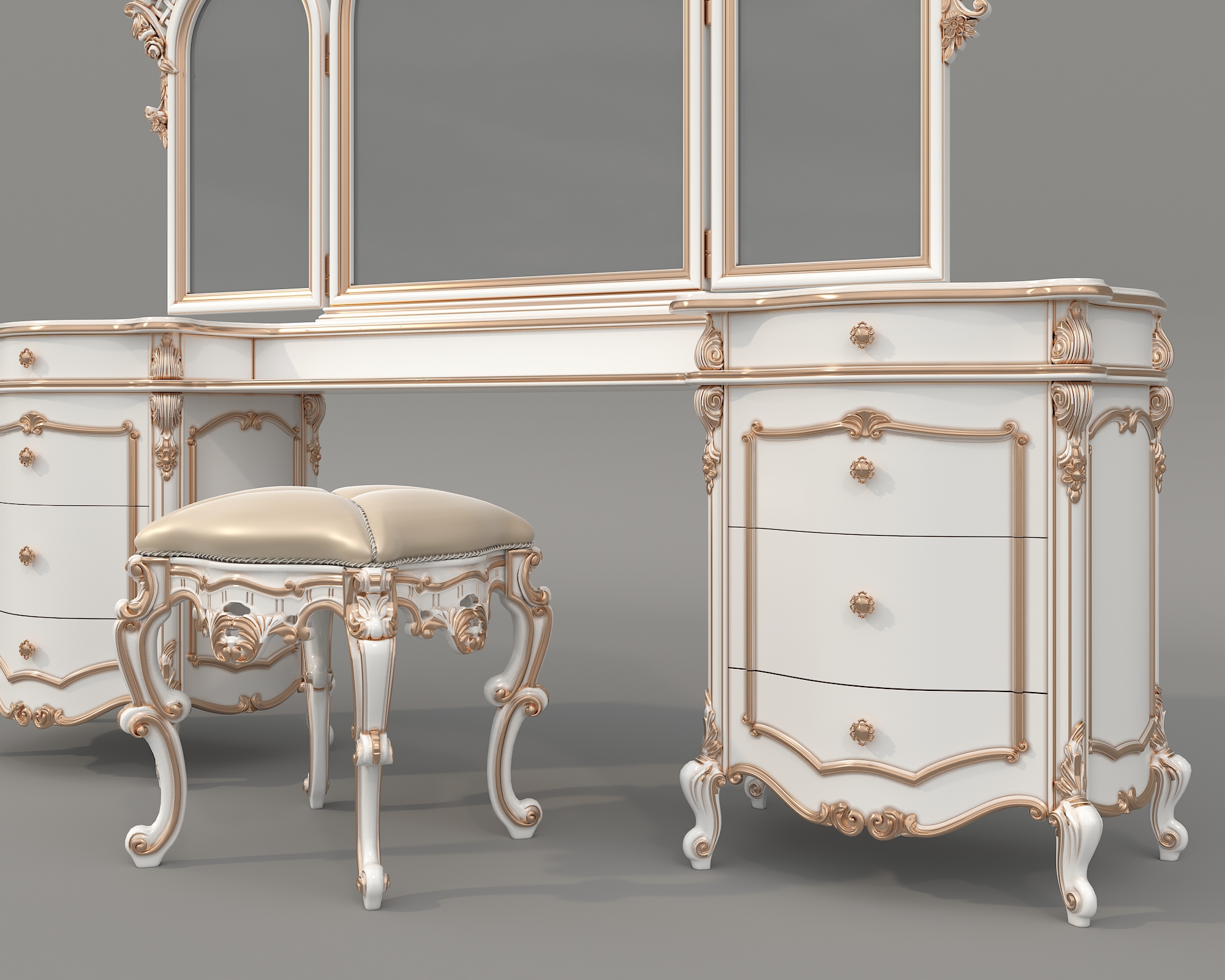 Classic European style Dressing Table 30 by nhattuankts | 3DOcean