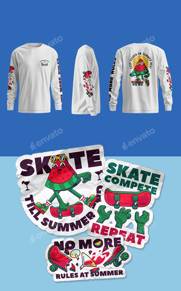 Summer Mascot & Badge Logo, Web Elements | GraphicRiver