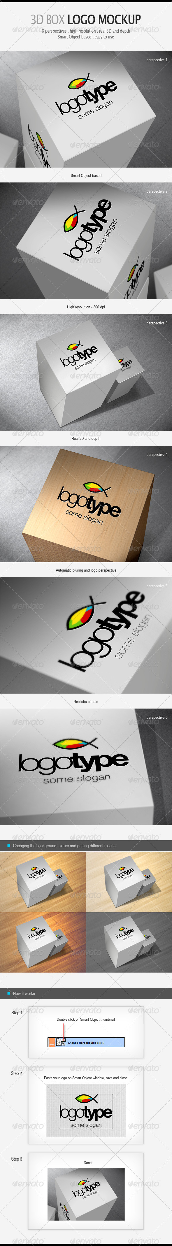 3D Box Logo Mockup by srvalle | GraphicRiver