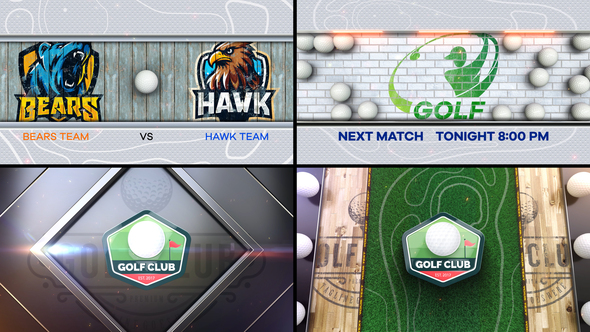 Golf Bumper 4 (4-Bumpers), After Effects Project Files | VideoHive