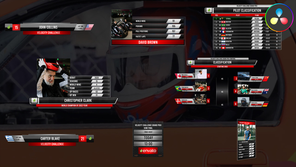 Race Lower Thirds for DaVinci Resolve, DaVinci Resolve Templates ...