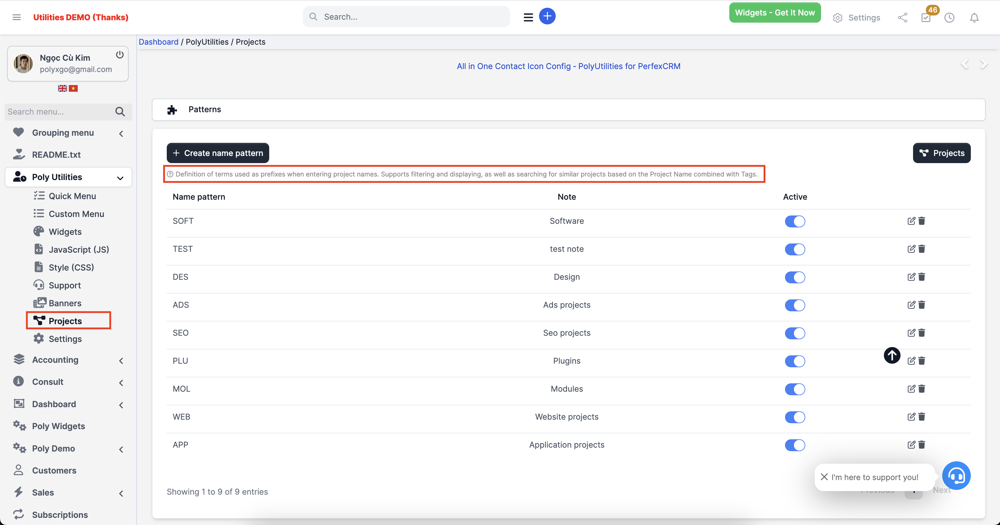 PolyUtilities for Perfex CRM: Quick Access Menu, Custom JS, CSS, and More by polyxgo