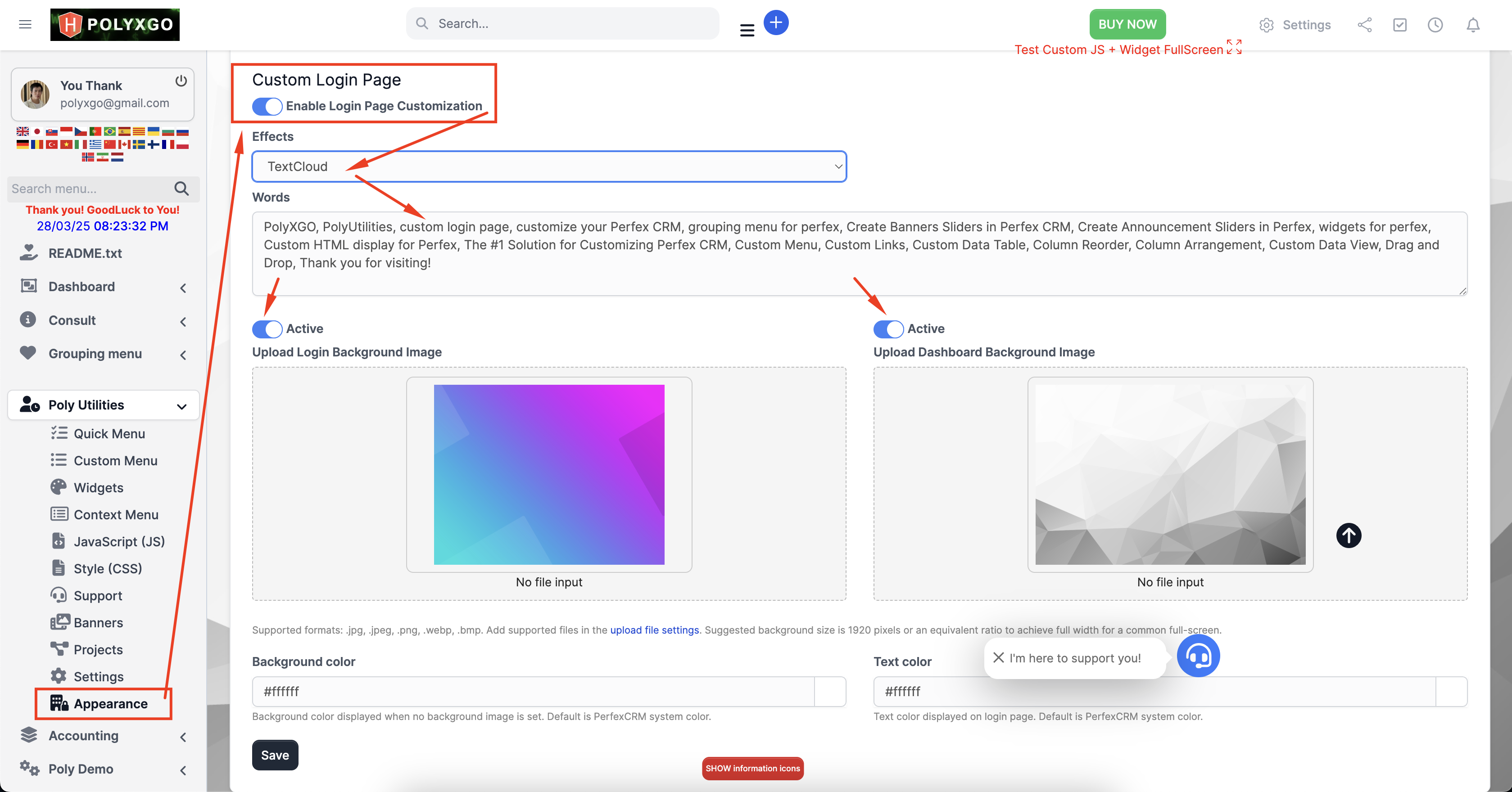 PolyUtilities for Perfex CRM: Quick Access Menu, Custom JS, CSS, and More by polyxgo
