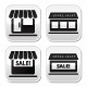 Single Shop or Store, Supermarket Vector Buttons , Vectors | GraphicRiver
