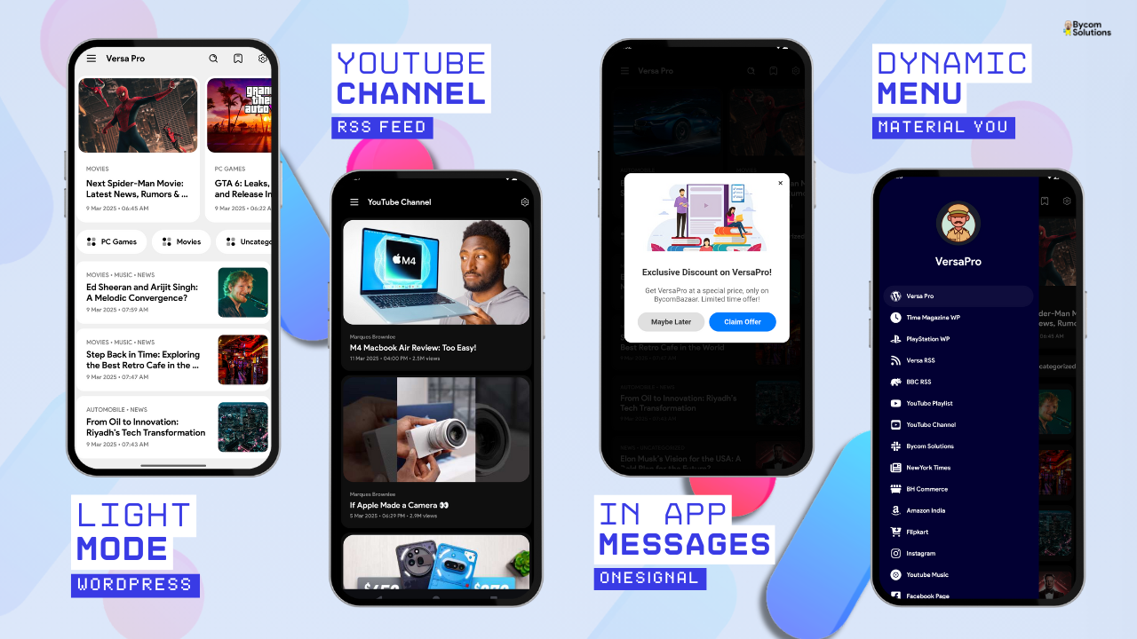 Versa Pro - Ultimate Multipurpose Android App by bycomsolutions | CodeCanyon