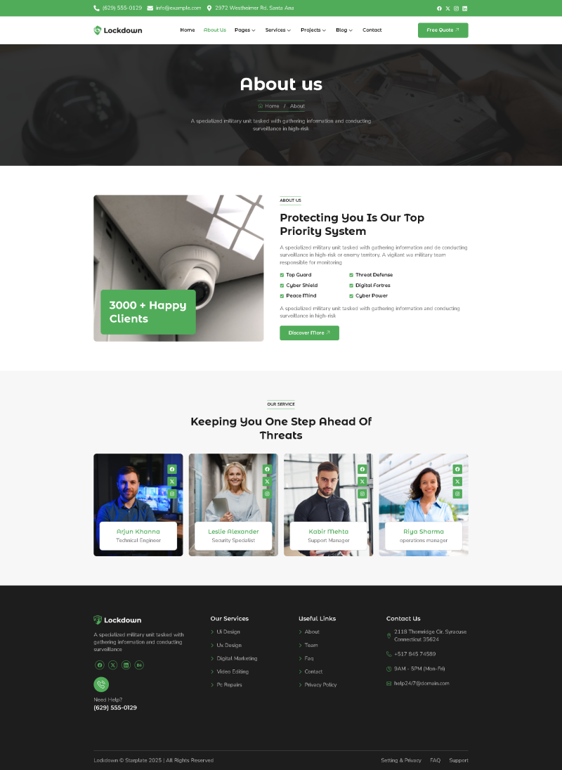 Lockdown - CCTV & Security Elementor Template Kit by starplate | ThemeForest