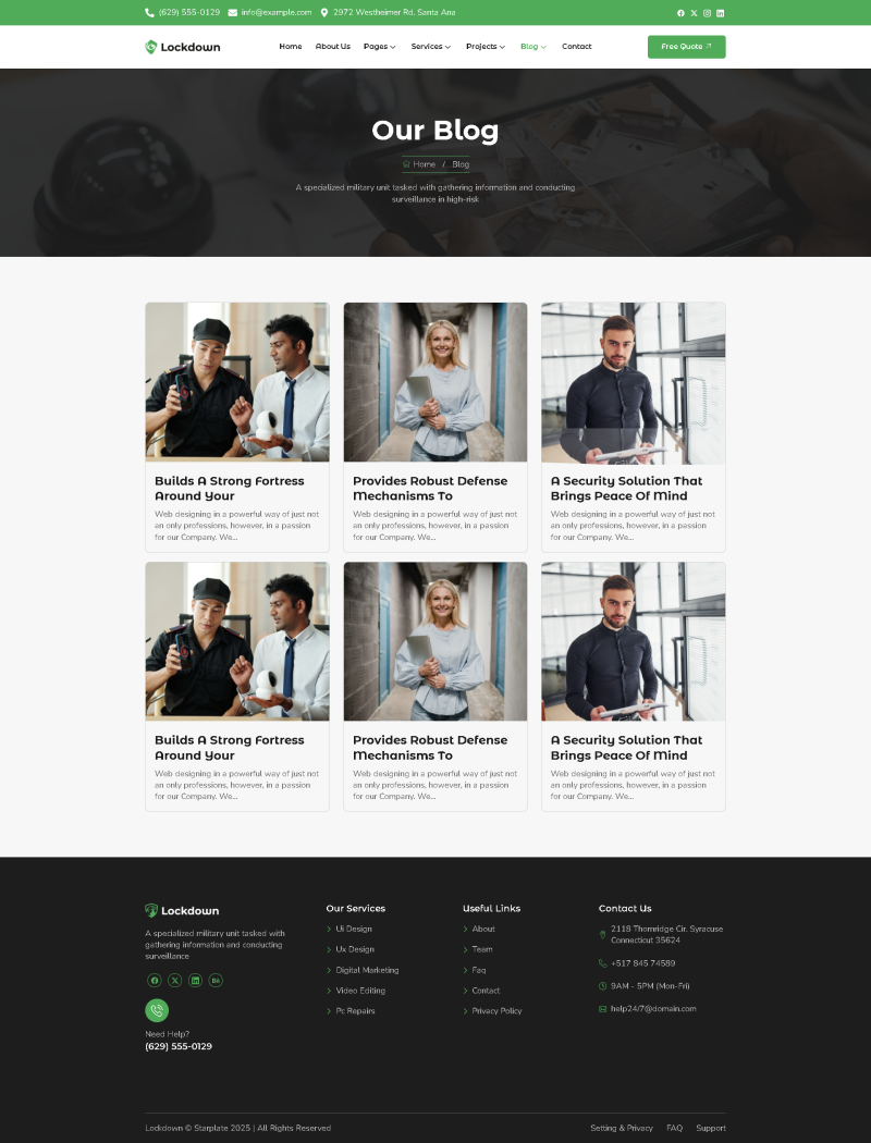 Lockdown - CCTV & Security Elementor Template Kit by starplate | ThemeForest