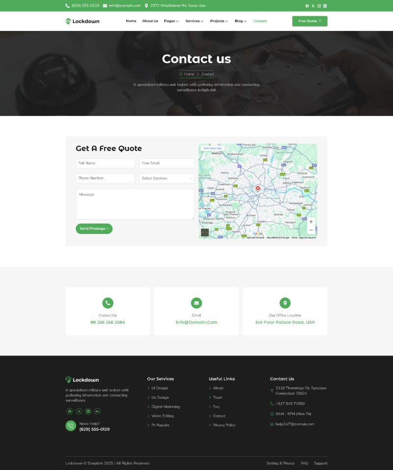 Lockdown - CCTV & Security Elementor Template Kit by starplate | ThemeForest