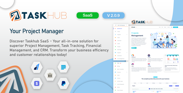 Taskhub SaaS - Project Management Tool, Finance & CRM Tool Infinitie Technologies