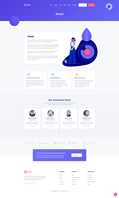 Conzex - Business, Saas, Software, App & Startup HTML Template by Robert_Biswas