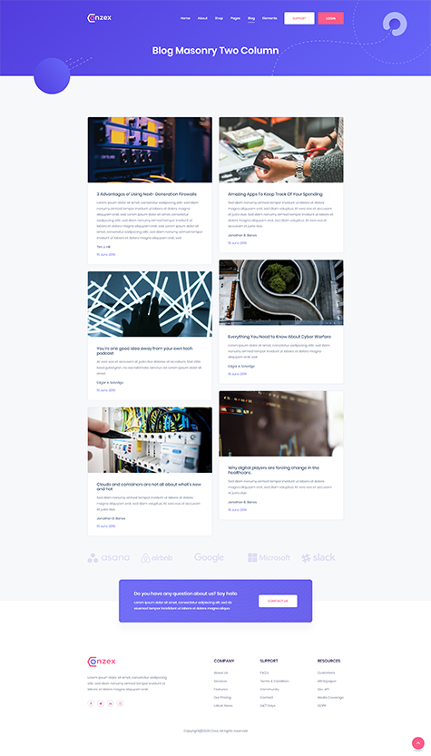 Conzex - Business, Saas, Software, App & Startup HTML Template by Robert_Biswas